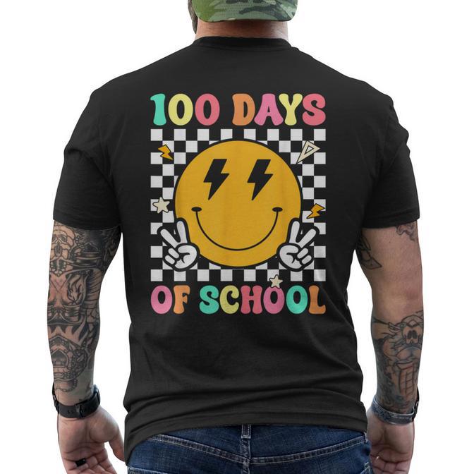 100 Days Smarter Cute Smile Face Hippie 100Th Day Of School Men's T ...