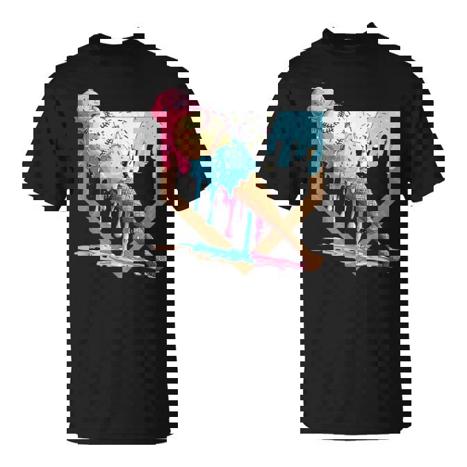 Cool Sport Baseball Home Plate Drip With Sprinkles Drip T-Shirt | Mazezy