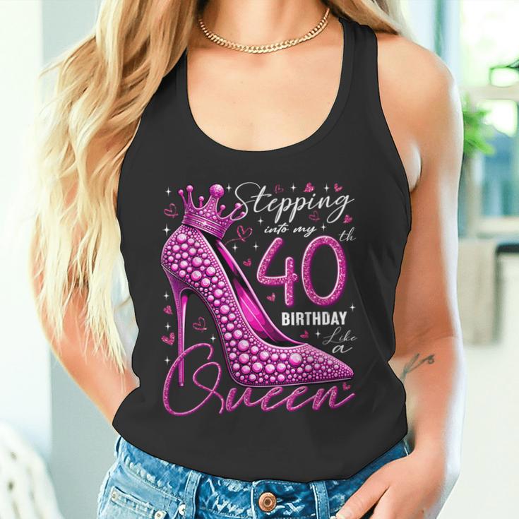 40 Year Old High Heels Stepping Into My 40th Birthday Tank Top - Monsterry