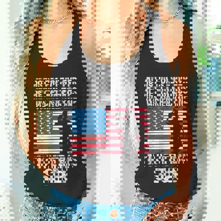 American Proud Veteran Son Veterans Day Memorial Day Tank Top - Monsterry