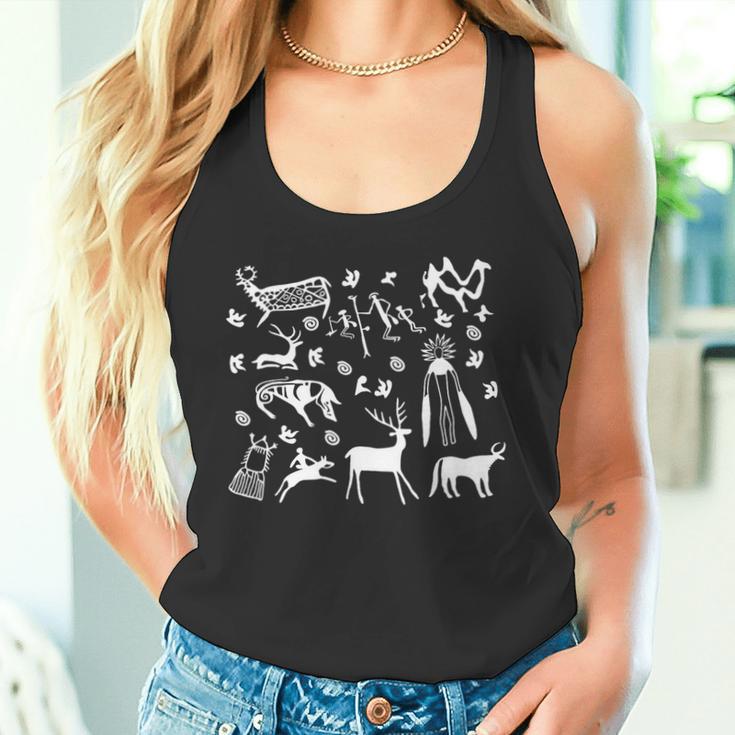 Archeology Pictograph Carving Engravings Art Stone Age Premium Tank Top ...