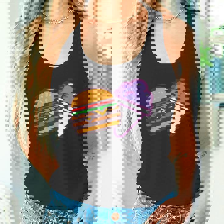 Burger And Grape Cute Burger Snow Cone Tank Top - Monsterry