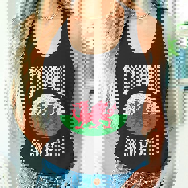 Cymru Am Byth Cymraeg Wales Flag Vintage Rugby Proud Welsh Tank Top ...