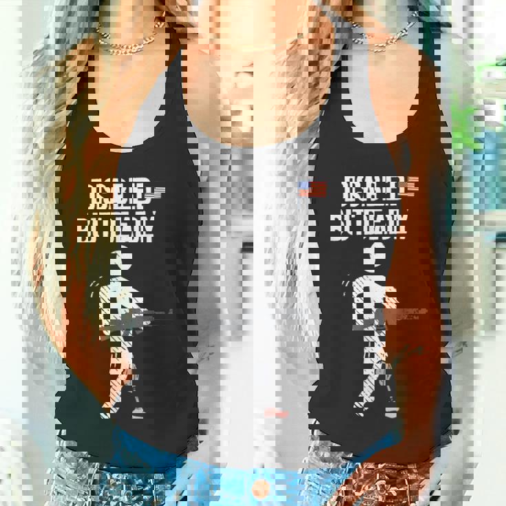 Disabled But Deadly Gun Lover Leg Amputee Legless One Legged Tank Top ...