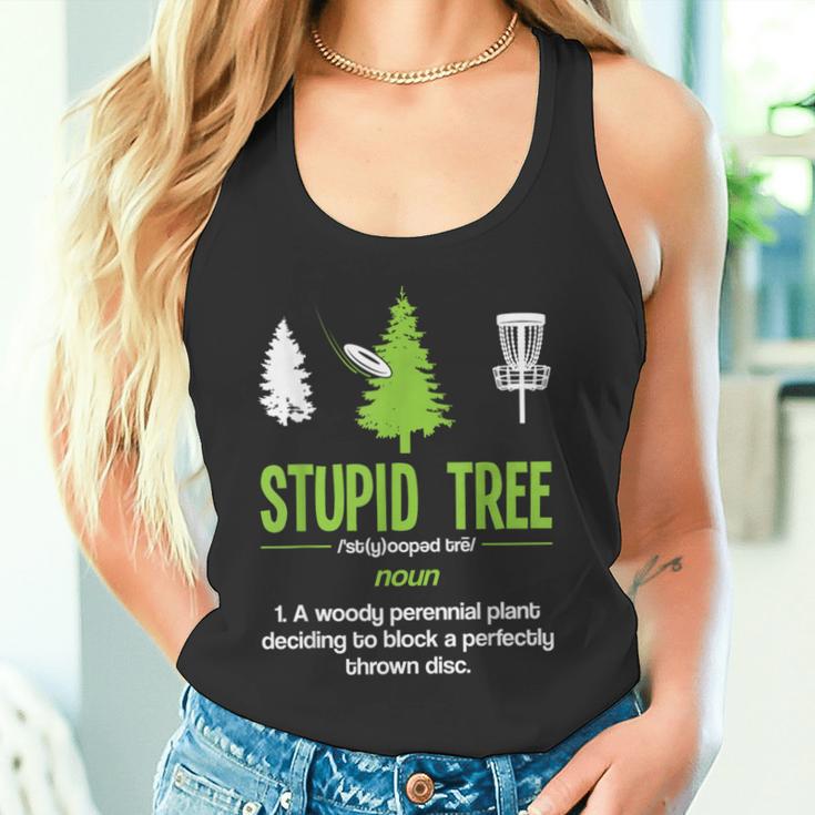 Disc Golf Stupid Tree Noun Dictionary Midrange Driver Tank Top - Monsterry