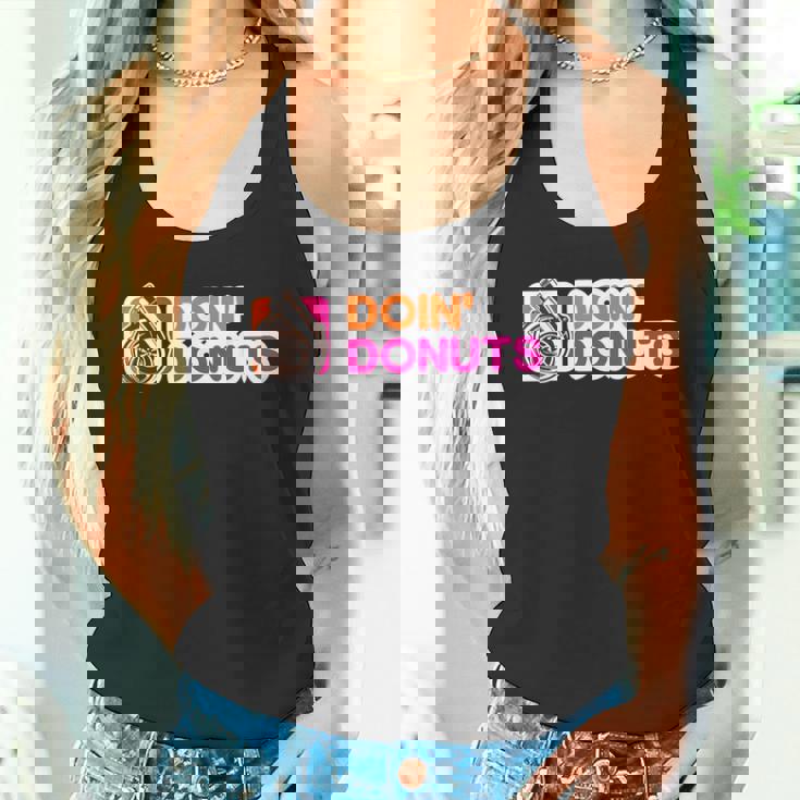 Doin' Donuts Racing & Drift Car Enthusiast Turbo Motor Tank Top - Monsterry