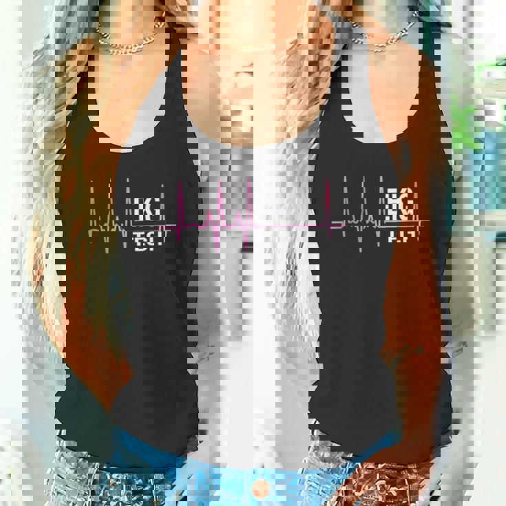 EKG Tech Electrocardiogram ECG Technician Monitor Tech Tank Top - Monsterry