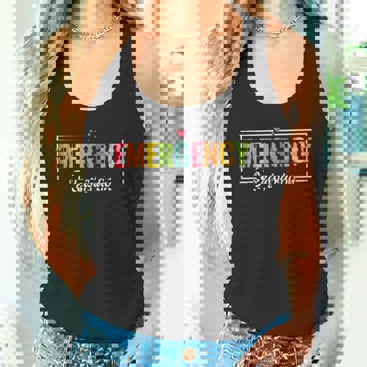 Emergency Registration Room Patient ER Nurse Register Tank Top - Monsterry