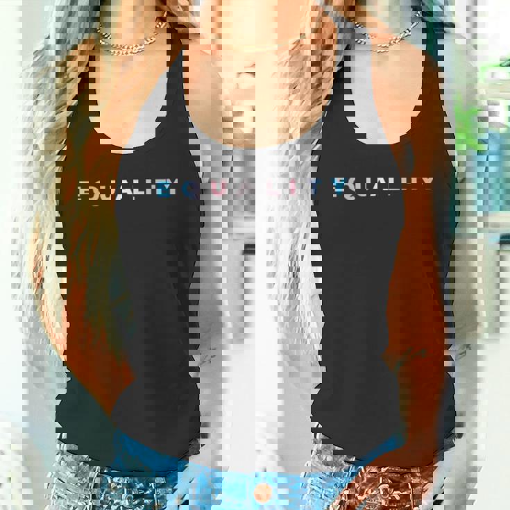 Equality Subtle Trans Pride Flag Transgender Rights LGBTQ Tank Top ...