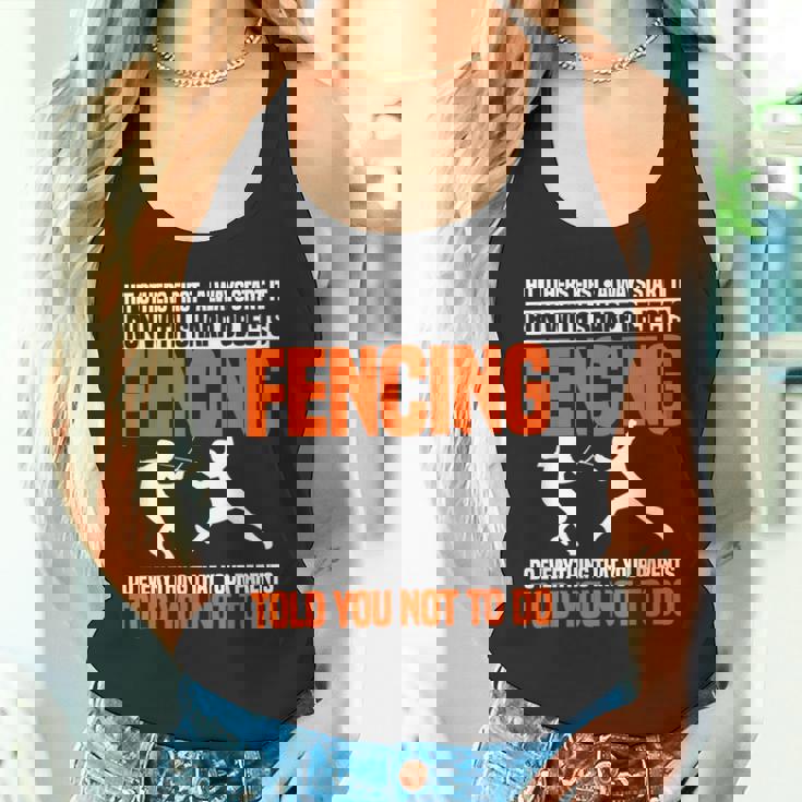 Fencing Foil Epee Sabre Combat Sport Fence Sword Fencer Tank Top ...