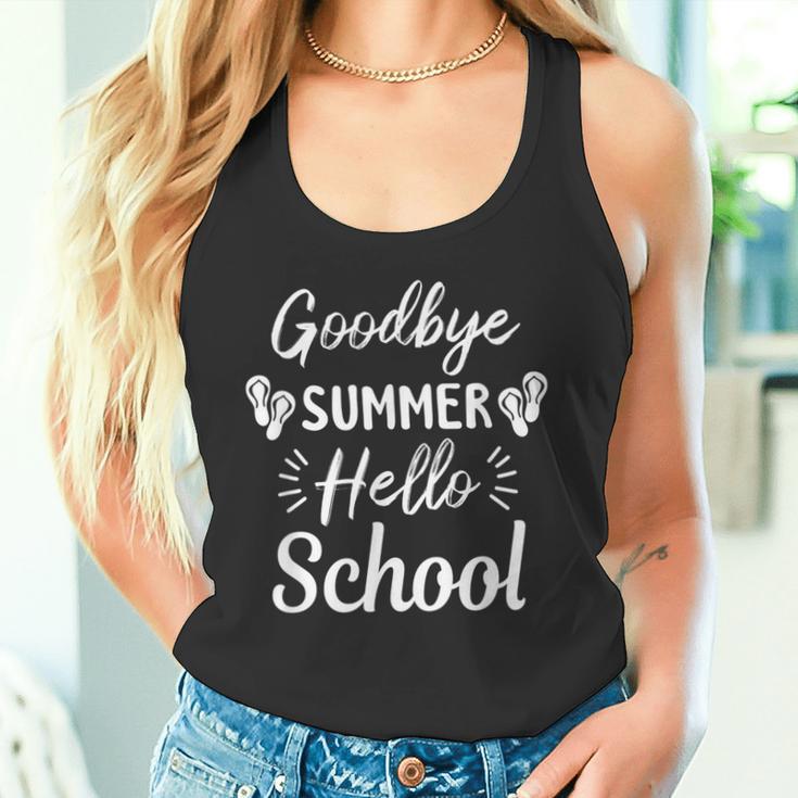 Goodbye Summer Hello School Back To School Tank Top - Monsterry