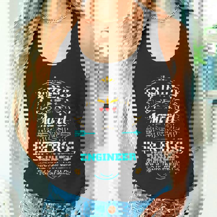 Happily Married To Electrical Engineer Wife Husband Marriage Tank Top ...