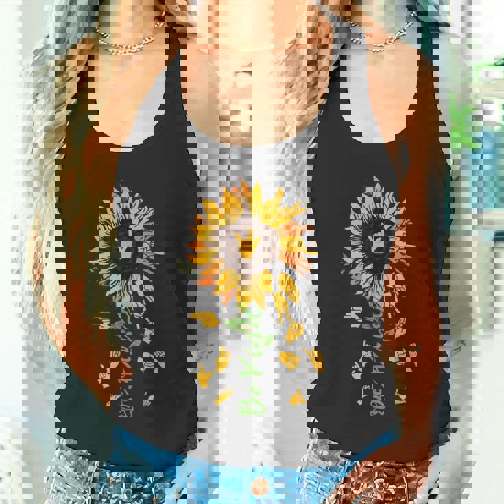 Be Kind Hippie Sunflower I Love You Deaf ASL Sign Language Tank Top ...