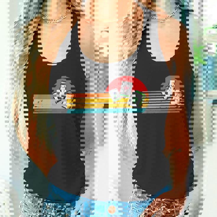 Mahjong Chinese 80s Retro Mah Jongg Tank Top - Monsterry