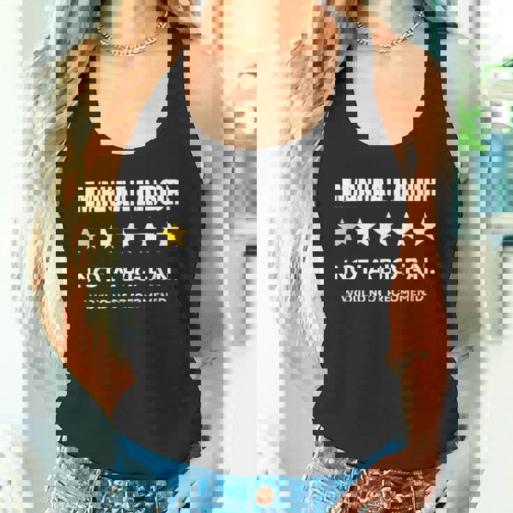 Manual Labor One Star Not a Big Fan Wouldn't Recommend Tank Top - Monsterry