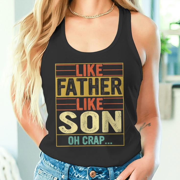 Mens Like Father Like Son Oh Crap Daddy Vintage Tank Top - Monsterry