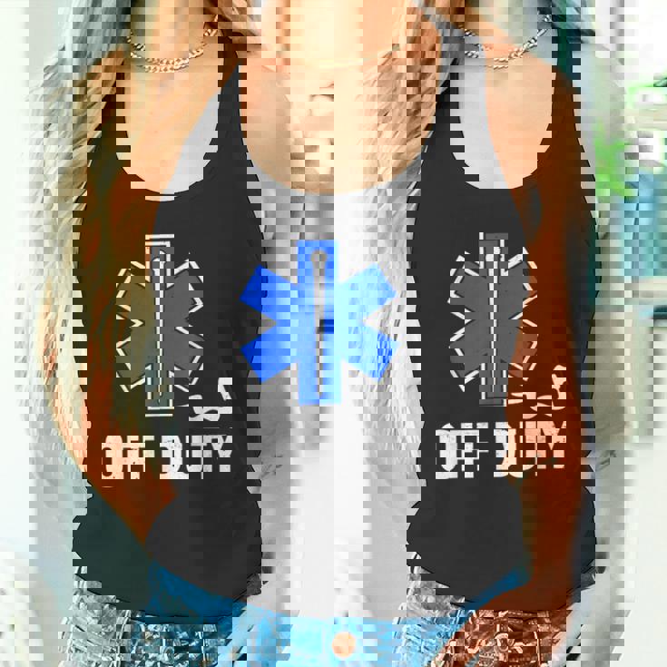 Off Duty Paramedic Medic Emergency First Responder EMT Tank Top - Monsterry