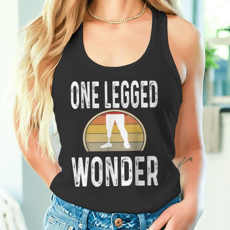 One Legged Wonder Leg Amputee Saying Humor King Tank Top - Monsterry