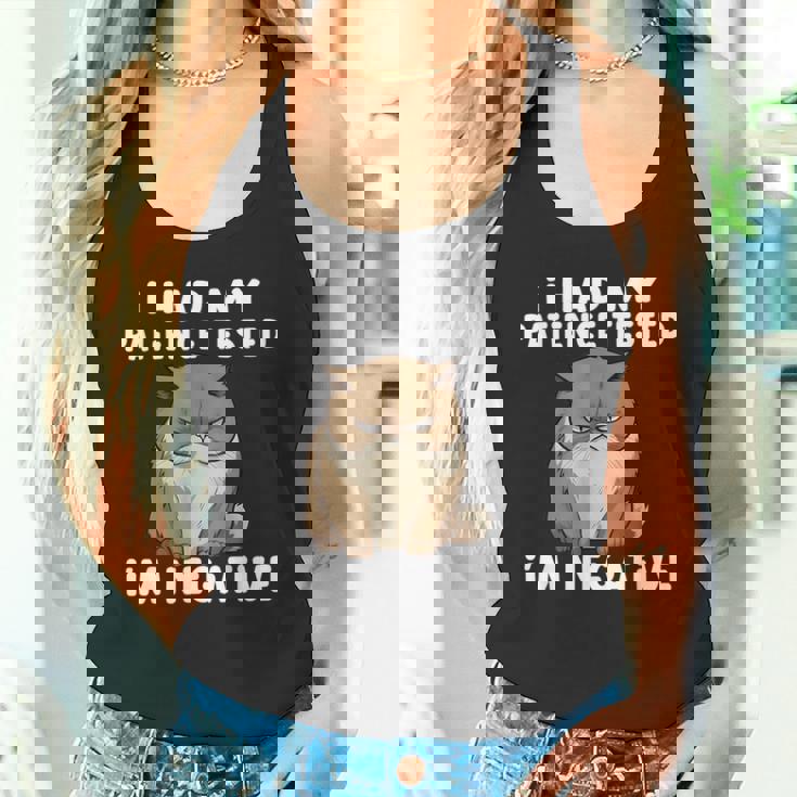 I Had My Patience Tested I'm Negative Cat Lovers Cat Tank Top - Monsterry