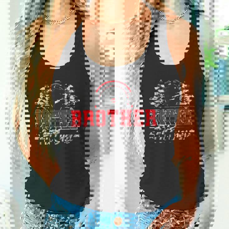 Pit Crew Race Car Racing Brother Family Birthday Party Tank Top - Monsterry