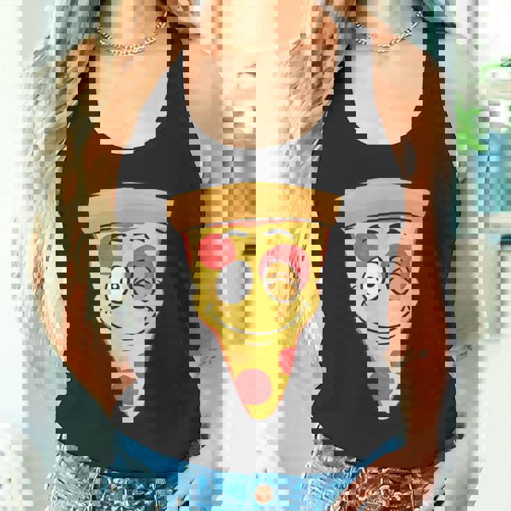 Pizza Foodie Winking Pepperoni Pizza Slice Italian Food Tank Top ...