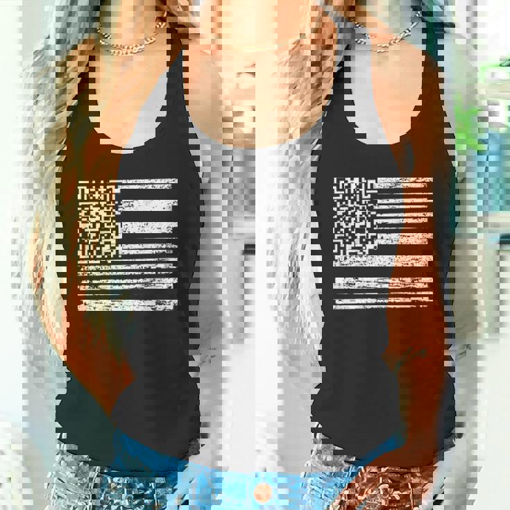 Qr Scan Me President Dancing Code Usa Flag Tank Top - Monsterry