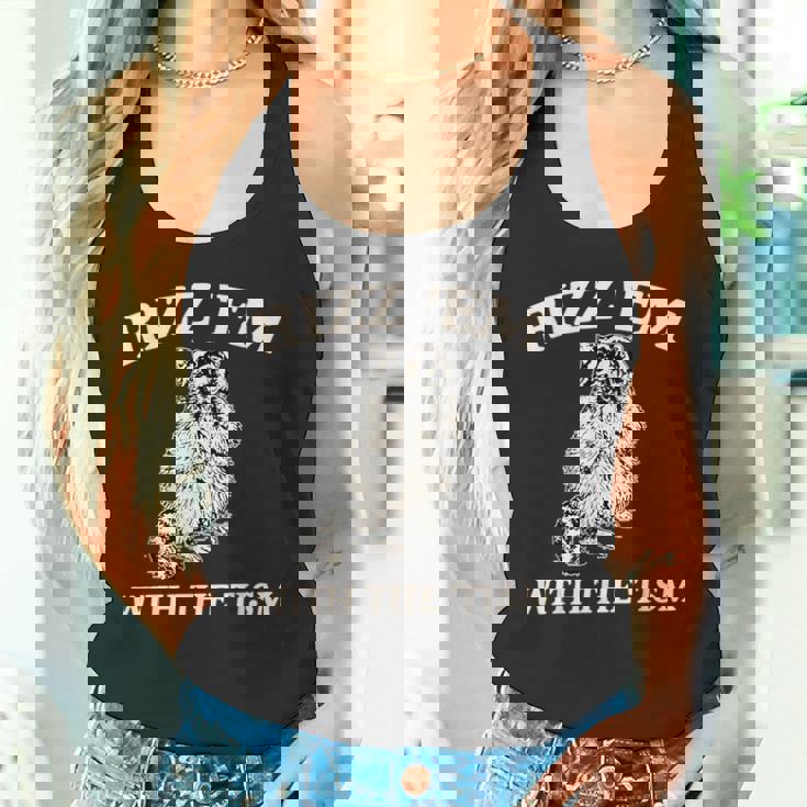 Raccoon Rizz Em With The Tism Meme Racoon Feral Tank Top - Monsterry