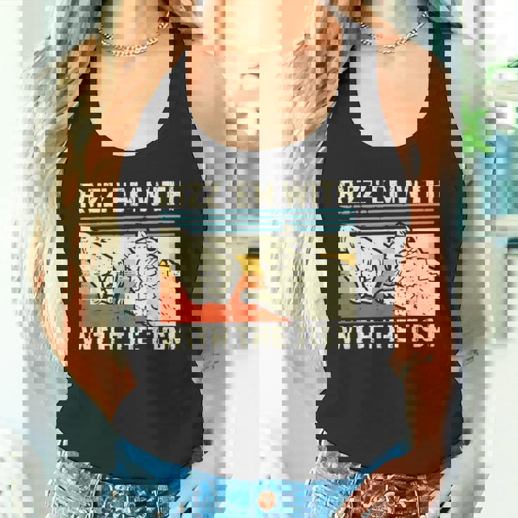 Rizz Em With The Tism Rizzler Joke Meme Rizzling Squirrel Tank Top ...