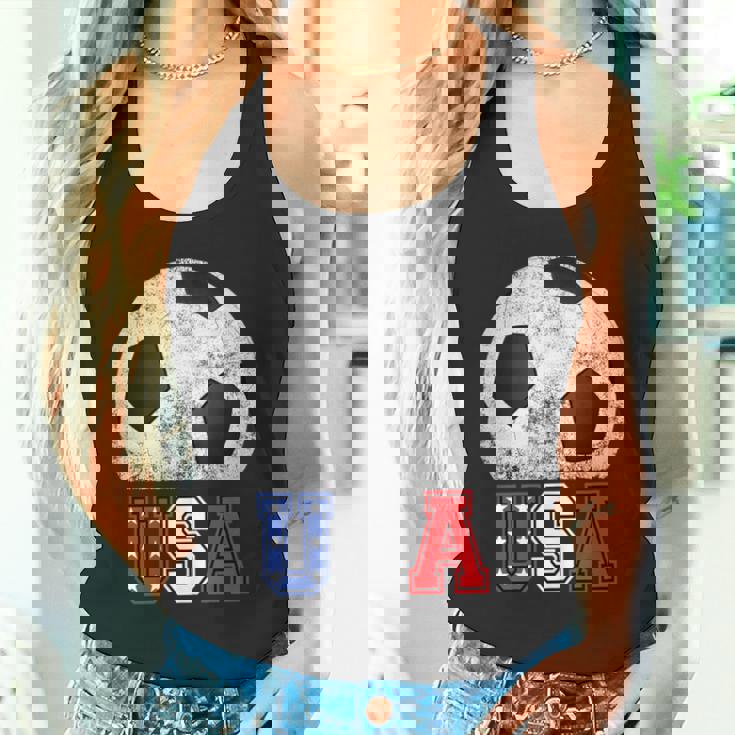 Soccer USA Football Soccer Ball Tank Top Tank Top - Monsterry