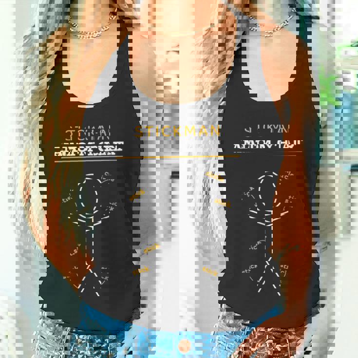 Stick Figures Anatomy Chart Anatomist Stickman Anatomy Tank Top ...