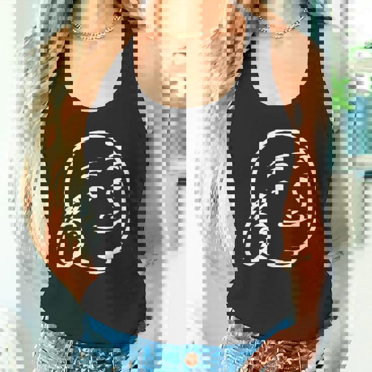 Think Thinking Face Meme Graphics With Hand Gesture Tank Top - Monsterry