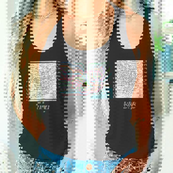 Tokyo Metro Train System Map Graphic T Shirt By MCMA Tank Top - Monsterry