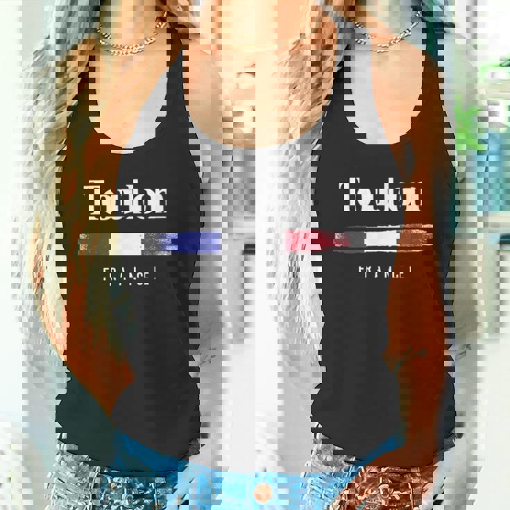 Toulon French Flag City Name In France Tank Top - Monsterry