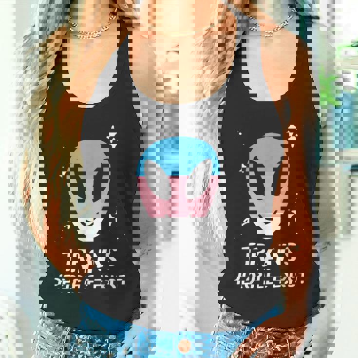 Trans People Exist LGBTQ Alien Pride Flag Space T-Shirt Tank Top ...