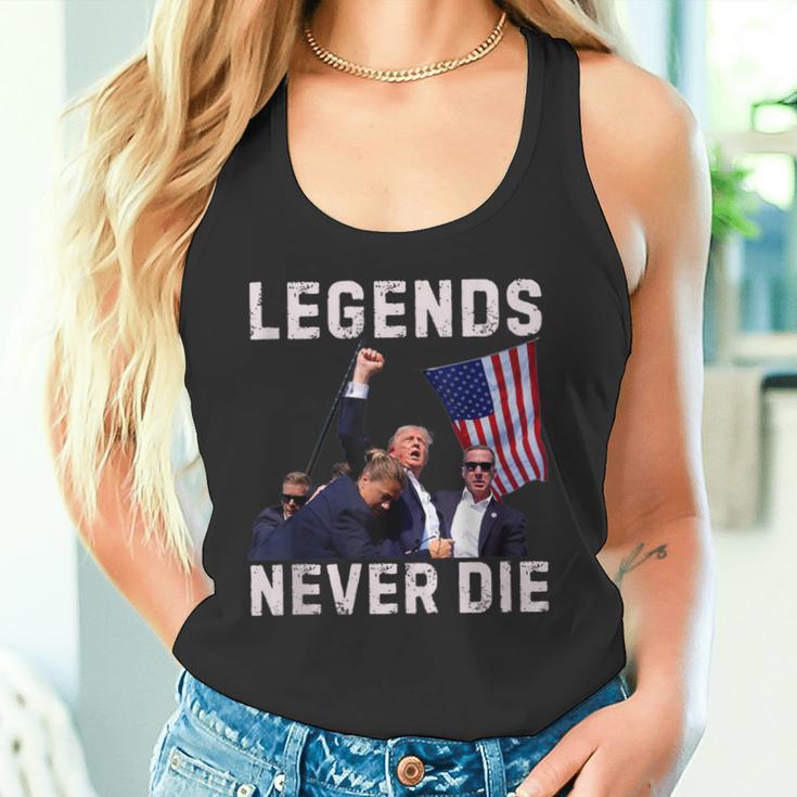 Trump Legends Never Die Fight Trump Assassination Attempt Tank Top Tank ...