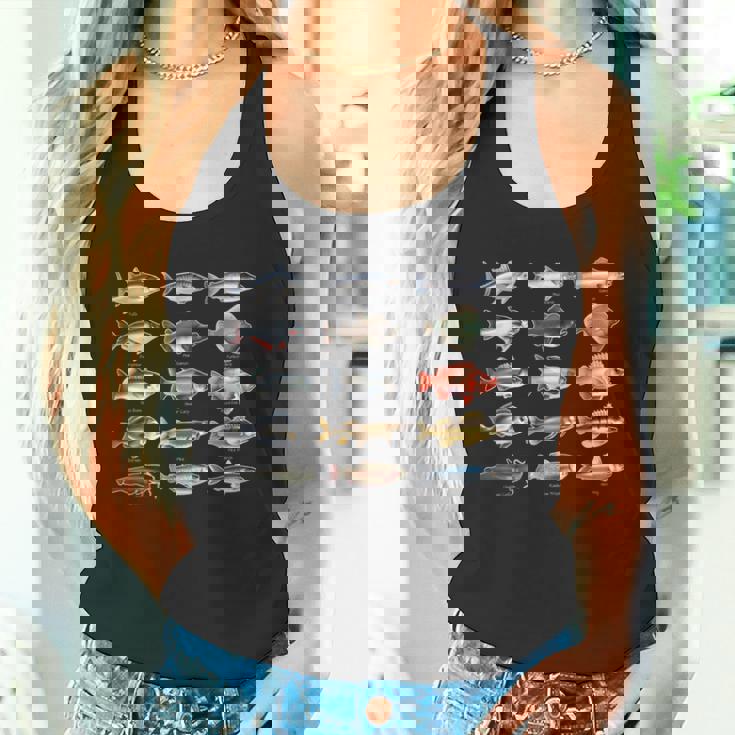 Types Of Fresh Water Fish Species Fishing Tank Top - Monsterry