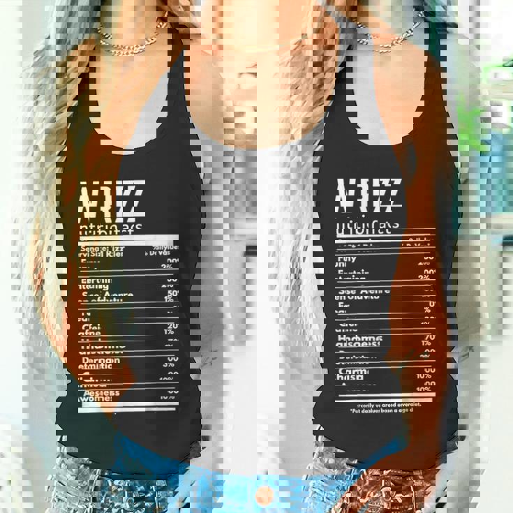 W Rizz Nutrition Facts Meme Rizzler Internet Memes Gen Z Men Tank Top ...