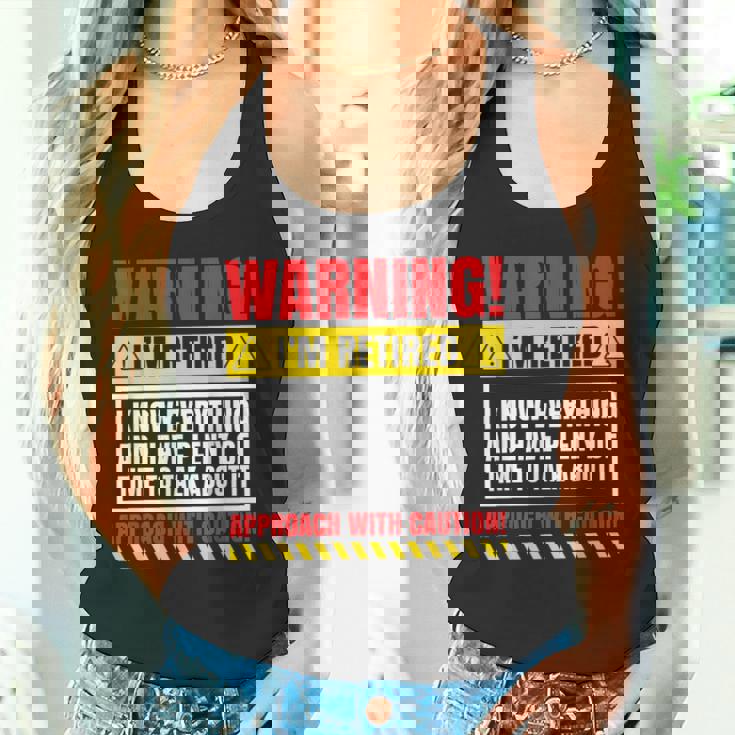 Warning I'm Retired I Know Everything Retirement Tank Top - Monsterry