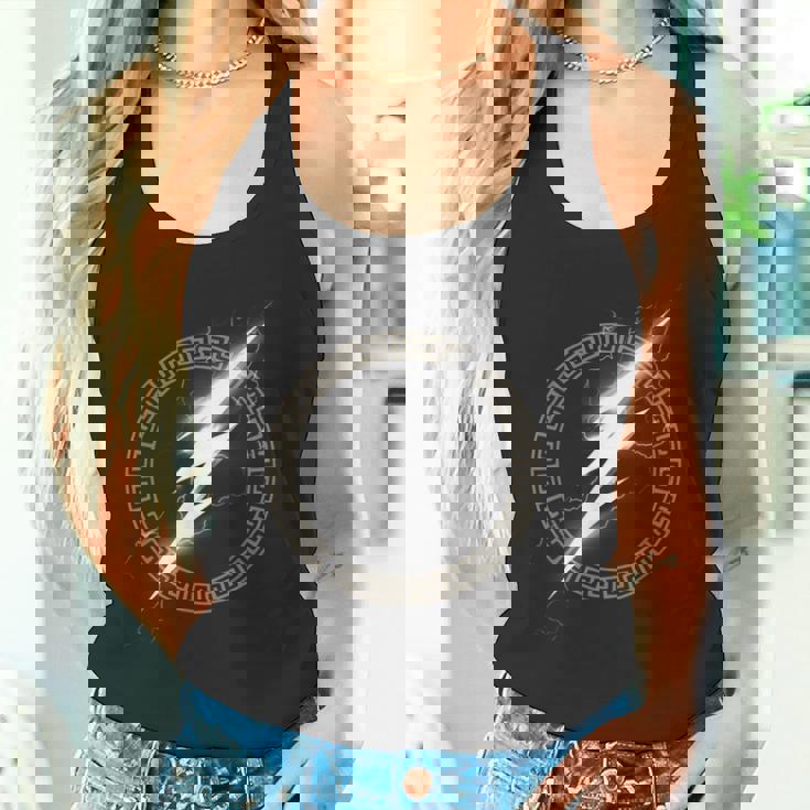 Zeus Ancient Greek God Lightning Bolt Symbol Tank Top - Monsterry