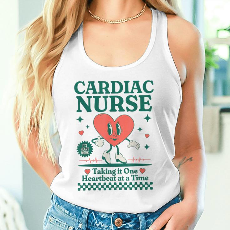 Cardiac Nurse Retro Cardiology Cute Vascular Heart Tank Top - Monsterry