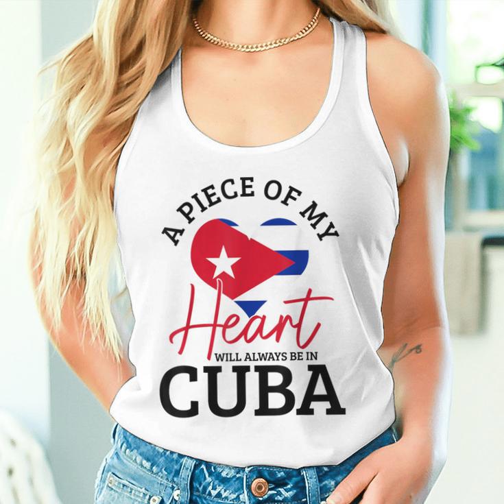 A Peace Of My Heart Will Always In Cuba Cuban Flag Pride Tank Top ...