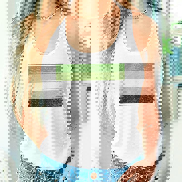 Pride LGBTQIA LGBT Flag LGBT Aromatic Flag Tank Top Tank Top - Monsterry