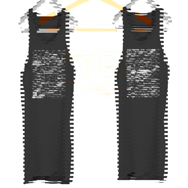 100 Types Of Freshwater Fish Species Fishing Tank Top - Monsterry