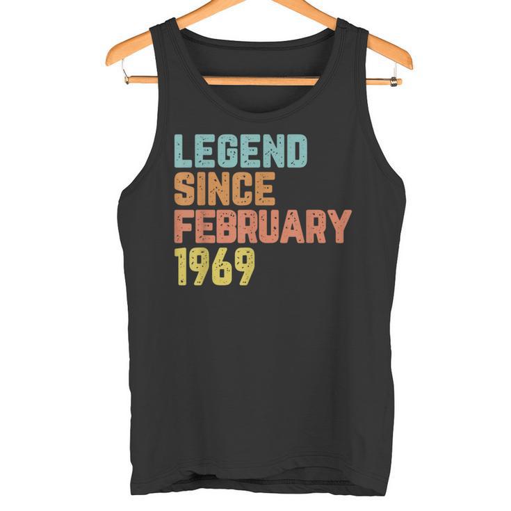 50th Birthday Legend Since February 1969 50 Years Old Tank Top - Monsterry