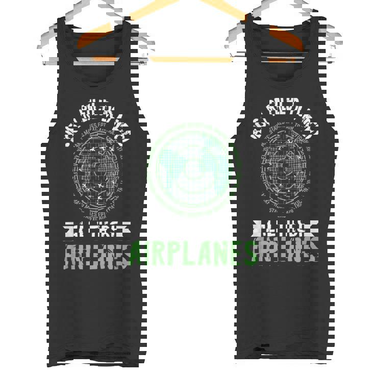 Air Traffic Controller Airplane PIlot Airport Flight Radar Tank Top ...