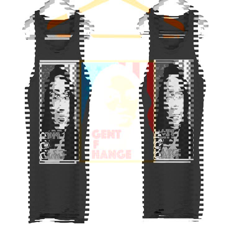 Alexandria Ocasio-Cortez AOC Agent Of Change Feminist Tank Top - Monsterry