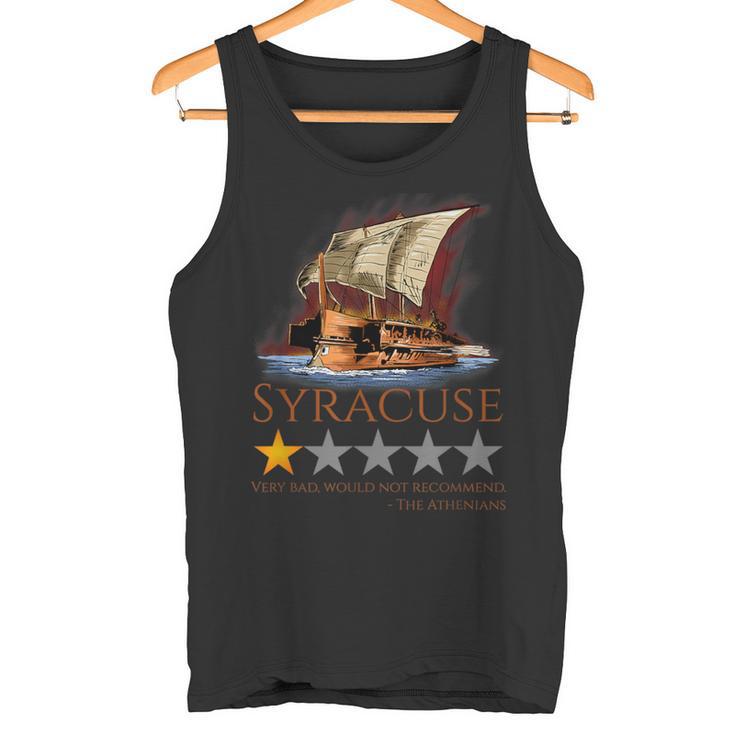 Ancient Greek History Meme Syracuse Peloponnesian War Tank Top - Monsterry