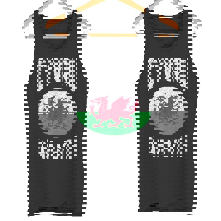 Cymru Am Byth Cymraeg Wales Flag Vintage Rugby Proud Welsh Tank Top ...
