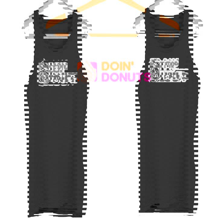 Doin' Donuts Racing & Drift Car Enthusiast Turbo Motor Tank Top - Monsterry