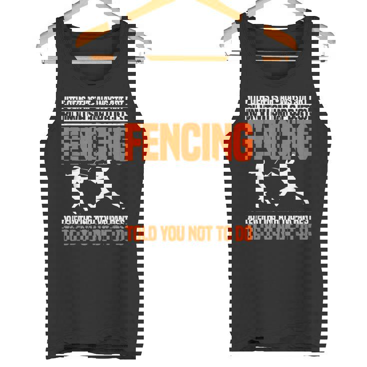 Fencing Foil Epee Sabre Combat Sport Fence Sword Fencer Tank Top ...